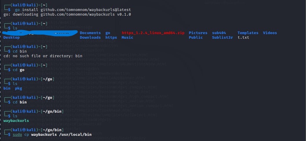 How to install waybacksurls in kali linux (2022) - HITH Blog - Hackerinthehouse